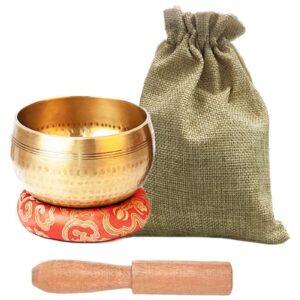 tibetan singing bowls set, meditation bowl for healing and mindfulness, meditation sound bowl handcrafted in nepal