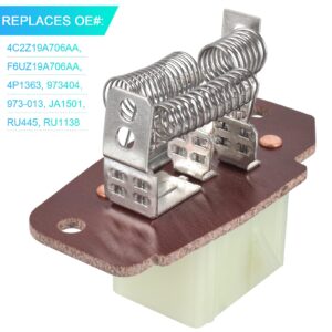 973-013 HVAC Blower Motor Resistor Compatible with 2003-2014 Ford E-150 E-250 E-350 E-450 E-550, 1999-2007 F-250 F-350 F-450 F-550 Super Duty Replaces# 4C2Z19A706AA, 973404