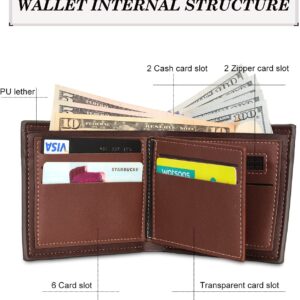 Lovejewelry Customized Wallets for Men Engraved Leather Photo Wallet for Dad Son (style 5)