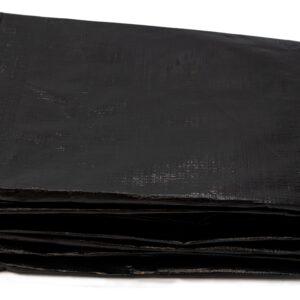 10 feet x 10 feet Heavy Duty 12 Mil Thick Black Poly Tarp Harpster Tarps