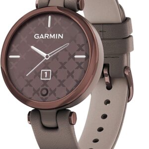 Garmin Lily™, Small Smartwatch with Touchscreen and Patterned Lens,Heart Rate Monitor Dark Bronze