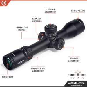 Athlon Optics 214104: Helos BTR Gen2 2-12X42 Riflescope Ahmr2 Ffp Ir Moa Reticle