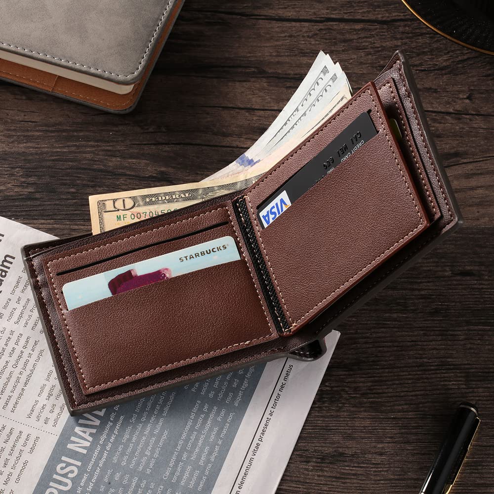 Lovejewelry Customized Wallets for Men Engraved Leather Photo Wallet for Dad Son (style 5)