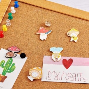 9 Pieces Mushroom Pin Brooches Mushroom Brooches Cute Cartoon Mushroom Gift Alloy Brooch Guitar Cat Frog Hedgehog Cartoon Plant Pin Welcome Back to School Gift for Backpack Clothes Hat