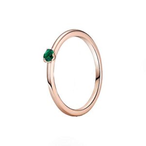 pandora green solitaire ring