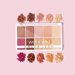 Eyeshadow By Wet n Wild Color Icon 10-Pan Eye Makeup Palette, Pink Heart And Sol, Long Lasting, Shimmer, Metallic, Glittery, Matte, Rich Smooth Pigment, Cruelty Free