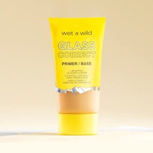 wet n wild Prime Focus Glass Skin Correct Primer, Bright Crystal Finish, Yellow