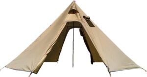 ultralight 4 person tipi hot tent with fire retardant stove jack for flue pipes with 2 doors height 7.2ft