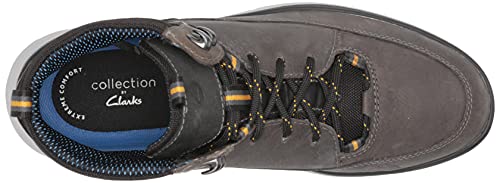 Clarks Men's Braxin Hiker Waterproof Ankle Boot, Grey Leather, 11