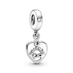 pandora friends forever heart dangle charm