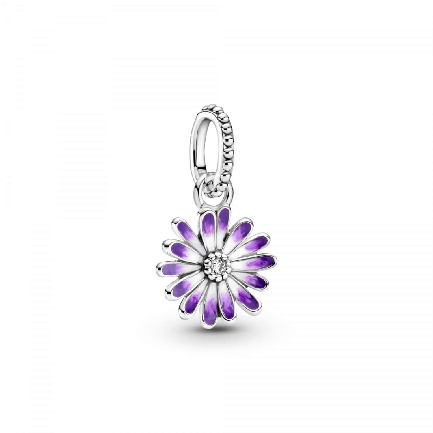 Pandora Purple Daisy Dangle Charm - Compatible Moments Bracelets - Jewelry for Women - Gift for Women in Your Life - Made with Sterling Silver, Cubic Zirconia & Enamel