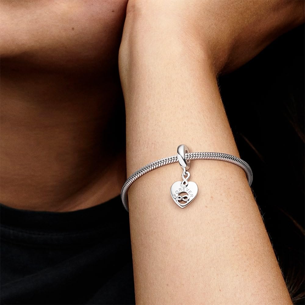 PANDORA Friends Forever Heart Dangle Charm