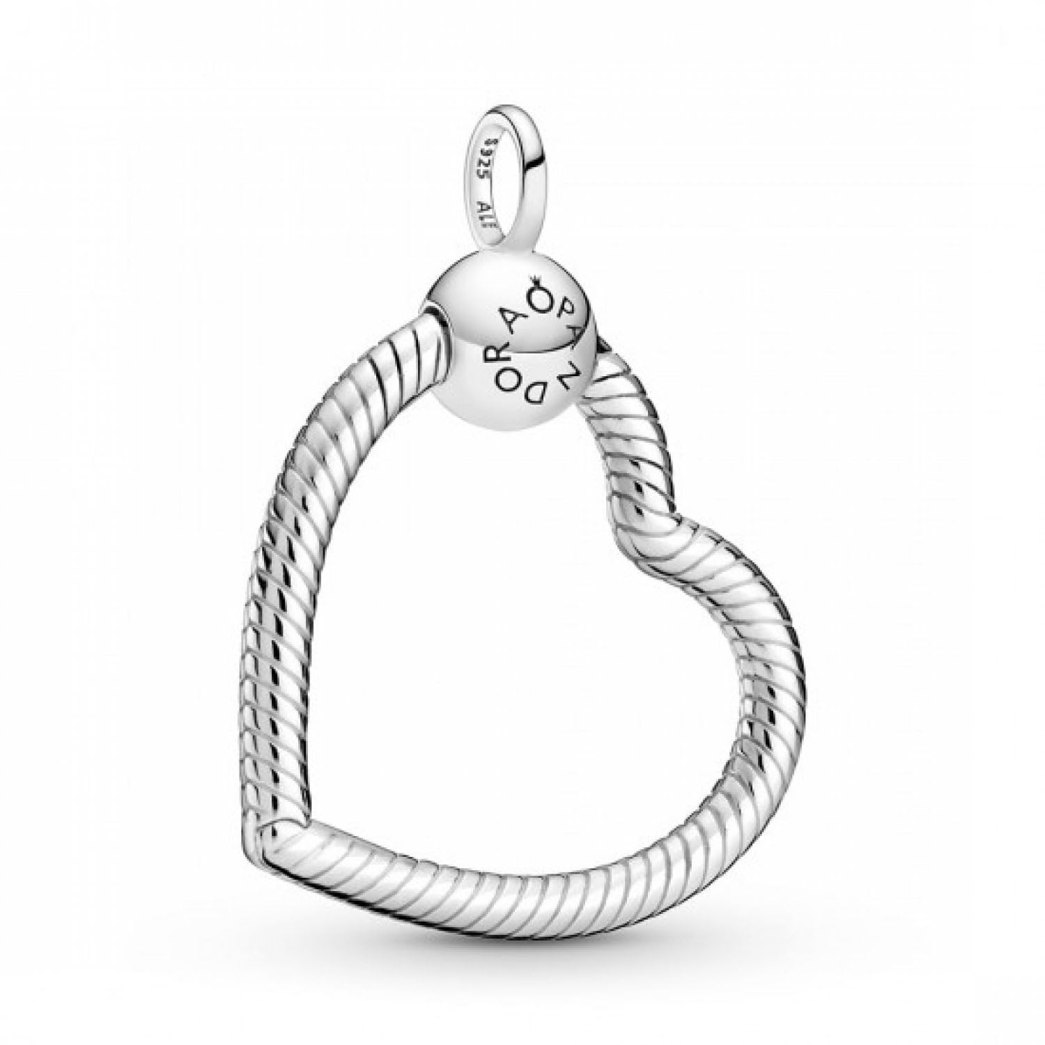 Pandora Moments Heart Charm Pendant - Compatible Moments - Snake Chain Pendant - Stunning Jewelry for Women - Sterling Silver