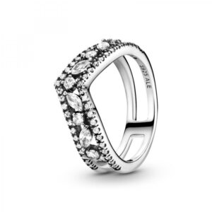 pandora sparkling marquise double wishbone ring