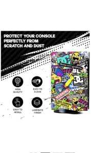 ps5 console and ps5 controller skins vinyl decal cover for playstaion 5 disk edition two controllers by brosgaming