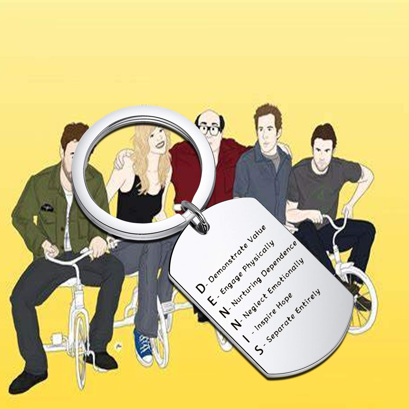 BEKECH TV Show It's Always Sunny Inspired Gift THE D.E.N.N.I.S. System Relationship Advice Gift for TV Series Lovers (Silver)