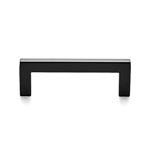 Ravinte 25 Pack Solid 3 Inch Center to Center Slim Square Bar Drawer Handles Kitchen Cabinet Handles Black Drawer Pulls Kitchen Cabinet Hardware Kitchen Handles Matte Black Cabinet Pulls