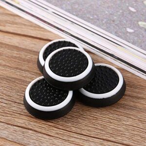 4pcs joystick cap silicone rubber thumb stick grip caps for ps5 ps4 ps3 xbox 360 xbox one xbox one x elite nintendo switch pro controller color white