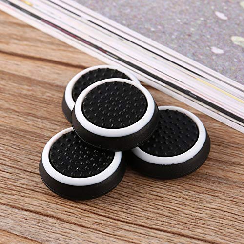 4PCS Joystick Cap Silicone Rubber Thumb Stick Grip Caps for PS5 PS4 PS3 Xbox 360 Xbox One Xbox One X Elite Nintendo Switch Pro Controller Color White