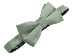 gollate 100% silk velvet bowties for men - formal tuxedo bow ties - various color (dusty sage)