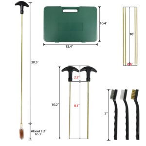 Sutekus Gun Cleaning Kit Universal Guns Cleaning Tools for Hunting Rilfe Handgun Pistol Shotgun with Carrying Case (Plastic Jags)