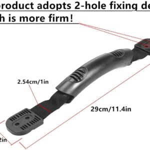 HDCBMCDDM-US Kayak Handles, 4 Pack Double Hole with Hardware, Nylon 1.0inch Strap, 11.4in Length, for Ocean Kayak Lifetime Pelican Perception Canoe