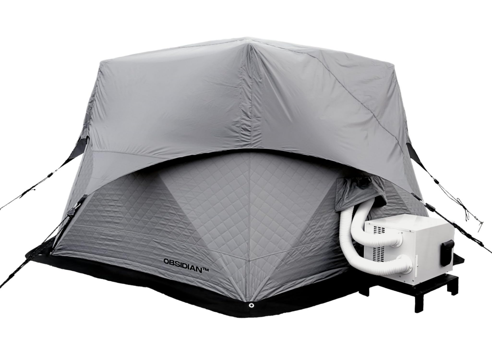 RDS Gear - Obsidian - Heavy Duty 4 Season Camping Shelter, 6-8 Person Capacity, Instant Pop-Up Tent, Insulated and A/C Ready, Removable Floor for Easy Cleaning or Ice Fishing