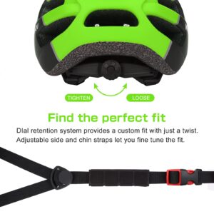 Adult Cycling Bike Helmet with Adjustable Strap Ultralight Stable Road/Mountain Bike Cycle Helmets for Mens Womens