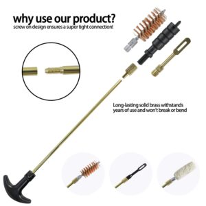 Sutekus Gun Cleaning Kit Universal Guns Cleaning Tools for Hunting Rilfe Handgun Pistol Shotgun with Carrying Case (Plastic Jags)