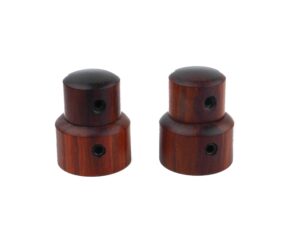 guyker 2pcs red sandalwood concentric stacked knobs, dual dome control knobs, high grade dome volume tone knob replacement for electric guitar or precision bass