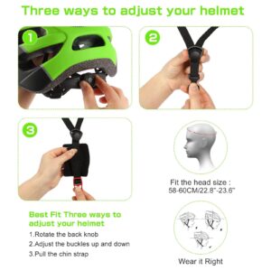 Adult Cycling Bike Helmet with Adjustable Strap Ultralight Stable Road/Mountain Bike Cycle Helmets for Mens Womens