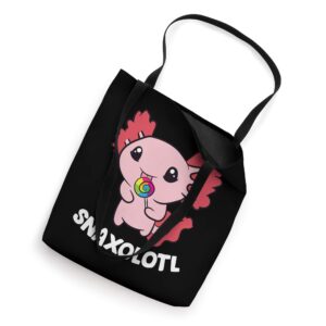 Axolotl Sweets Lollipop Snaxolotl Kawaii Axolotl Tote Bag