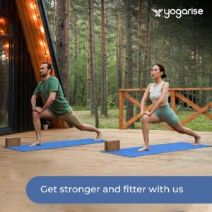 Yogarise Exercise Mat for Gym Workout and Flooring Exercise Long Size 6 mm Yoga Mat for Men & Women (Made in India) (Royal Blue, 6mm)