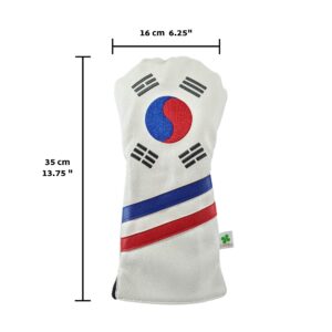 Foretra - Limited Edition Korea Flag Driver Head Cover - Tour Quality Golf Club Cover - Style and Customize Your Golf Bag