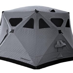 RDS Gear - Obsidian - Heavy Duty 4 Season Camping Shelter, 6-8 Person Capacity, Instant Pop-Up Tent, Insulated and A/C Ready, Removable Floor for Easy Cleaning or Ice Fishing