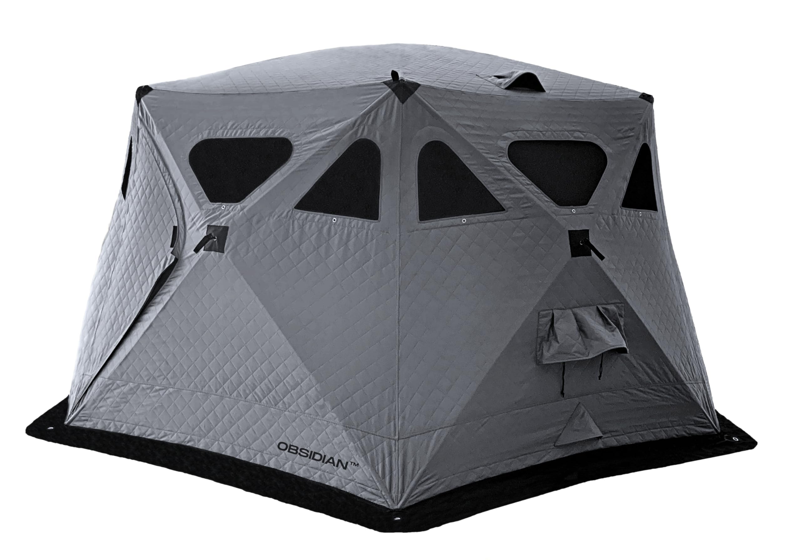 RDS Gear - Obsidian - Heavy Duty 4 Season Camping Shelter, 6-8 Person Capacity, Instant Pop-Up Tent, Insulated and A/C Ready, Removable Floor for Easy Cleaning or Ice Fishing