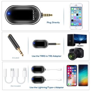 Wireless Lavalier Microphone for iPhone/Android/DSLR Camera,Audio-receivers and video-receivers,Clip on Mic Lapel Microphone System, mic for video, Voice Recording, Youtube, Interview, Live Stream