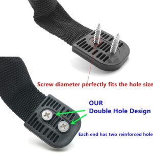 HDCBMCDDM-US Kayak Handles, 4 Pack Double Hole with Hardware, Nylon 1.0inch Strap, 11.4in Length, for Ocean Kayak Lifetime Pelican Perception Canoe