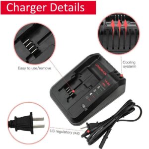 20V Lithium Battery Fast Charger Compatible with Black and Decker 20V Lithium Battery LBXR20 LBXR2020 LB2X4020 1 Pack