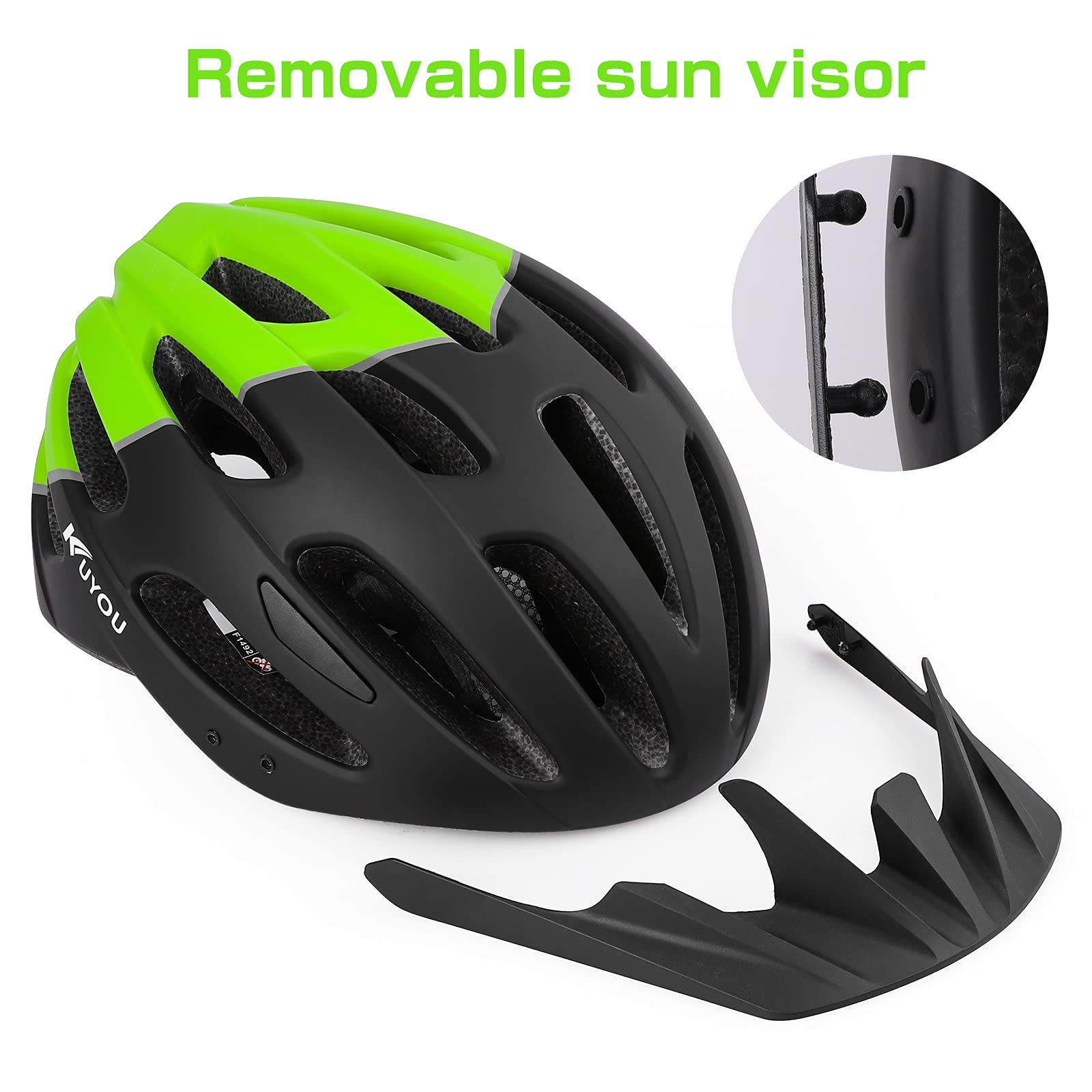 Adult Cycling Bike Helmet with Adjustable Strap Ultralight Stable Road/Mountain Bike Cycle Helmets for Mens Womens