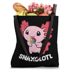 Axolotl Sweets Lollipop Snaxolotl Kawaii Axolotl Tote Bag