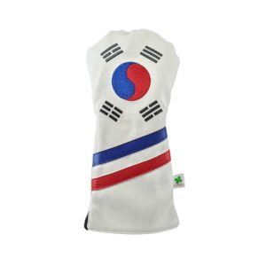 foretra - limited edition korea flag driver head cover - tour quality golf club cover - style and customize your golf bag