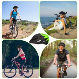 Adult Cycling Bike Helmet with Adjustable Strap Ultralight Stable Road/Mountain Bike Cycle Helmets for Mens Womens