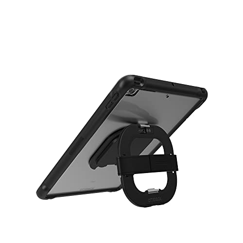 OTTERBOX UnlimitEd SERIES Case with Kickstand & Hand Strap + Screen Protector for iPad 7th, 8th & 9th Gen (10.2" Display - 2019, 2020 & 2021 version) - Non-retail/Ships in Polybag - Clear/Black