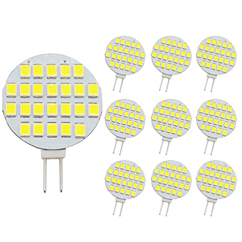 GRV G4 24-2835 SMD LED Bulb Lamp Super Bright Cool White RV Camper Under Cabinet Dome Light DC12V Dimmable Pack of 10