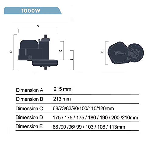 BAFANG 1000W BBSHD BBS03 Mid Drive Motor Kit 8fun Electric Bicycle Conversion Kit with Optinal 48v 52v Lithium Battery Central Engine with DPC18 Display DIY Ebike