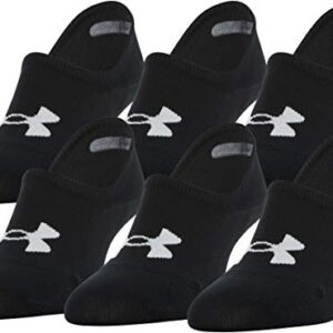 Under Armour Women's Breathe Lite Ultra Low Socks, Multipairs, Black (6-Pairs), Medium