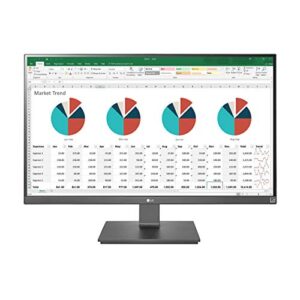 lg 27uk670-b monitor 27" uhd (3840 x 2160) ips display, srgb 99% color gamut, hdr10, 3-side virtually borderless design, usb type-c with 40w pd and tilt/height/pivot/swivel adjustable stand - black