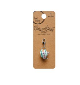 beads charmalong rhodium teapot charm by bead landing