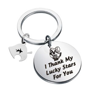 fotap i thank my lucky stars for you keychain (lucky stars keychain)